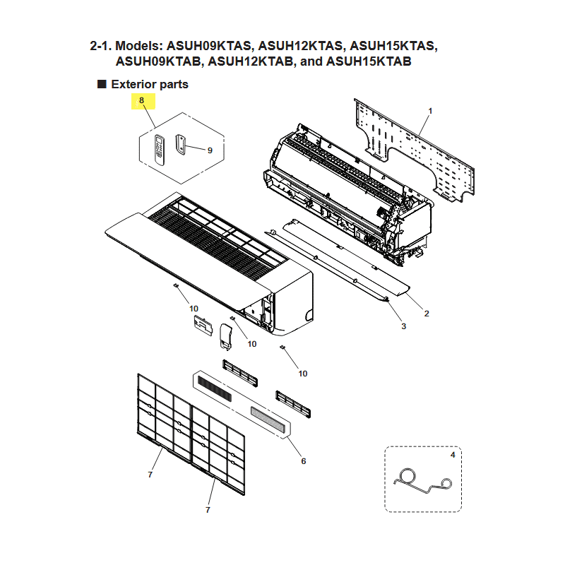 FUJITSU K9361885011 aka 9361885011 REMOTE TA AR-RRG1U-B (Remote ...